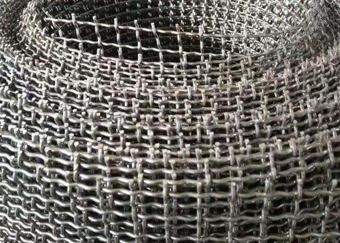 0.6-8m 65Mn 4 Mesh Stainless Steel Screen Sheets , Crimped 14 Gauge ...