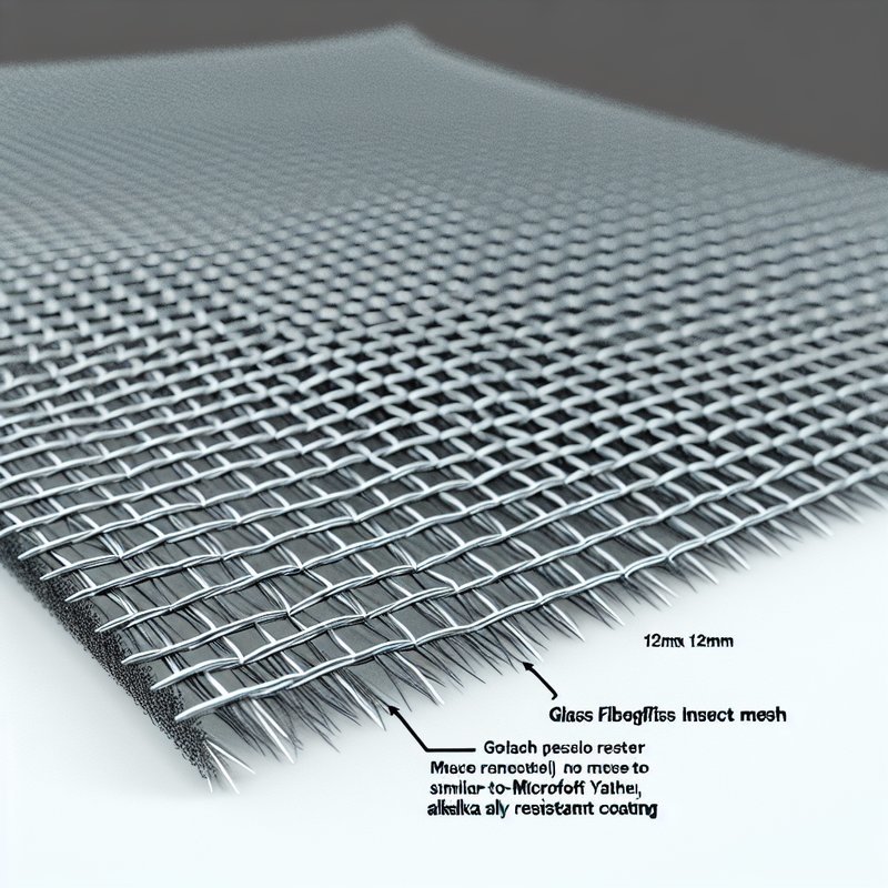 Alkali Resistant Fiberglass Insect Mesh 12mm×12mm Plain Woven